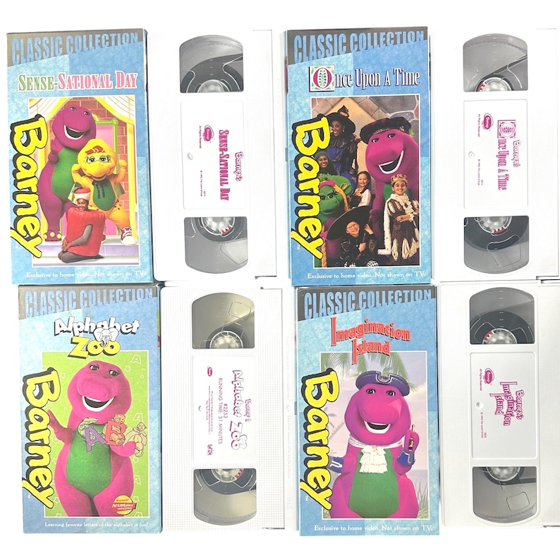 Vintage Barney VHS 4-tape Set: Classic Show Collection - Etsy