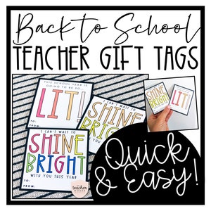 Printable Back to School Teacher Gift Tags - Etsy