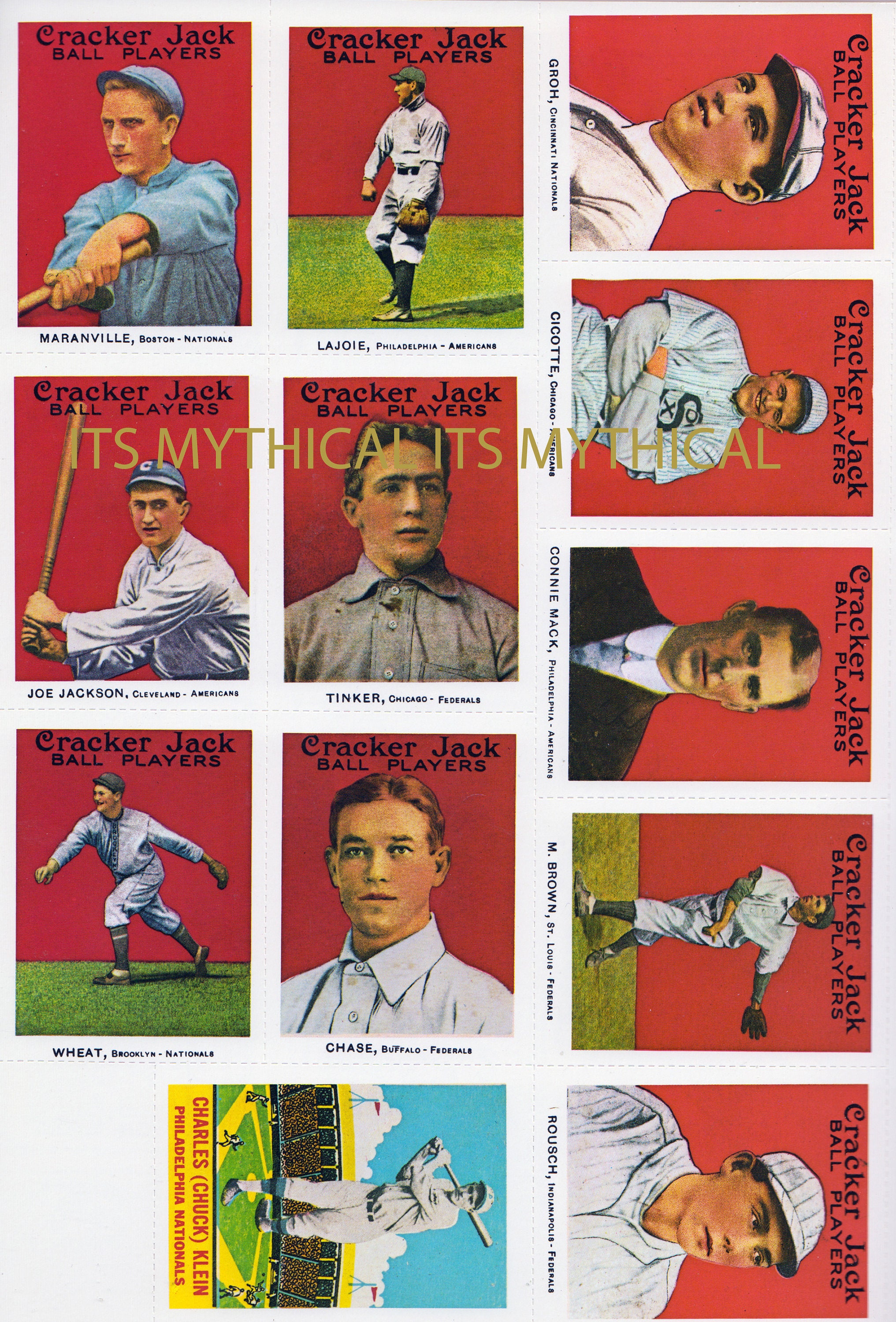Vintage Baseball Cards, Tobacco Cards, Baseball Players, Collage, 52 ...