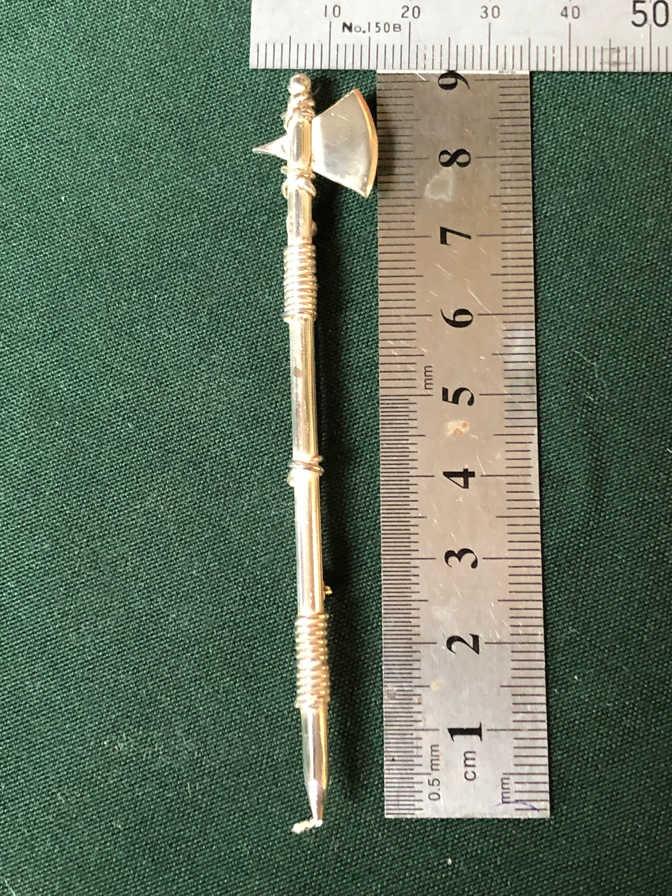 Sterling Silver Battle Axe Kilt Pin - Etsy