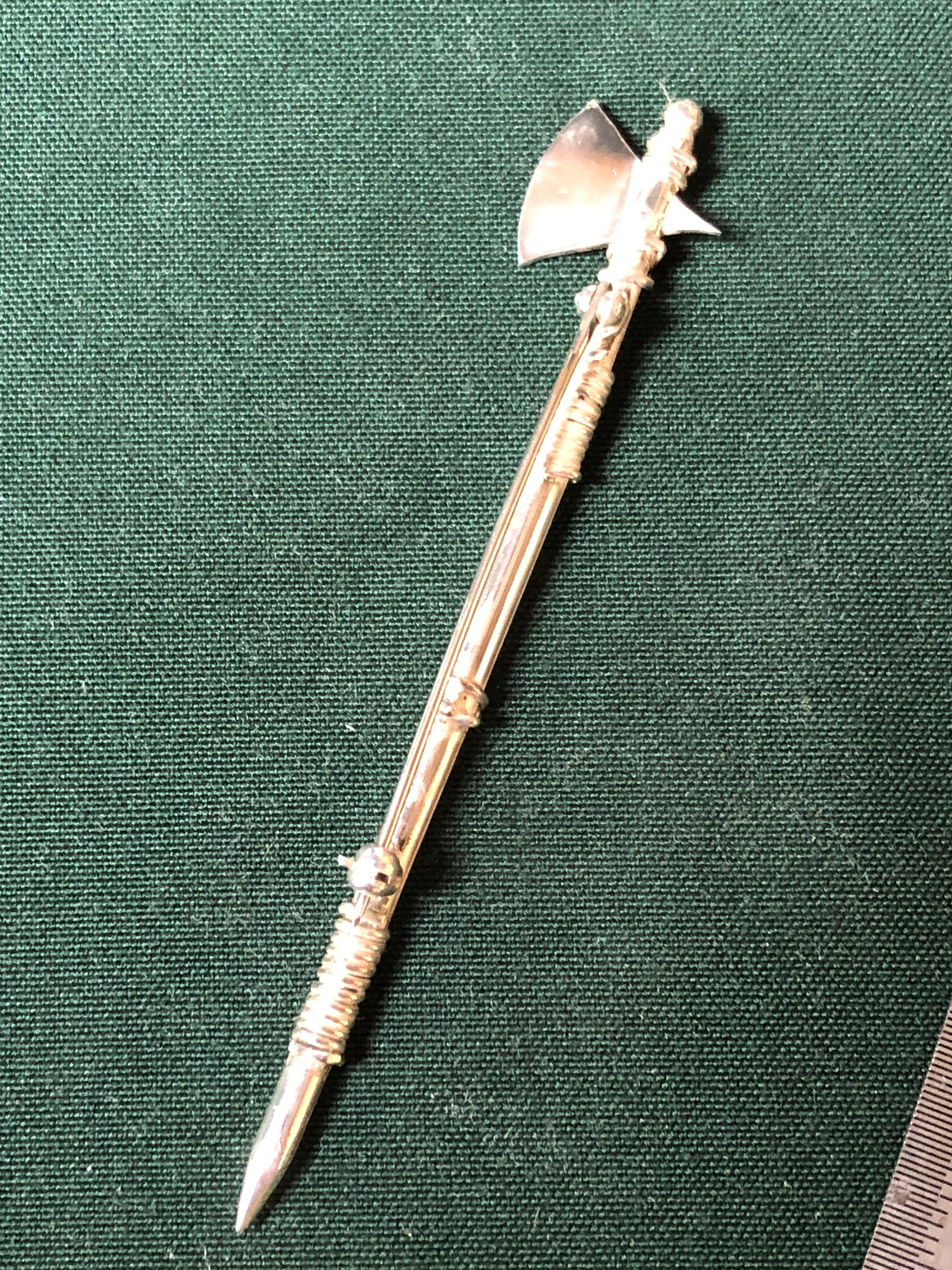 Sterling Silver Battle Axe Kilt Pin - Etsy