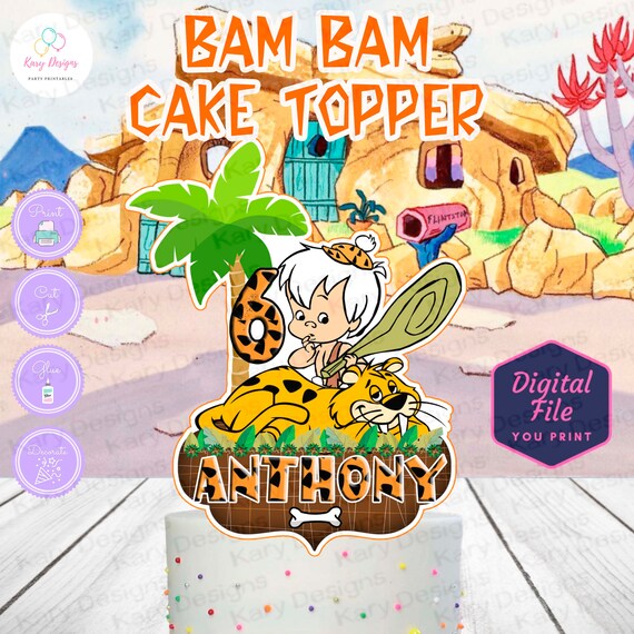 Bam bam cake toppers bam bam party decor bam bam party | Etsy