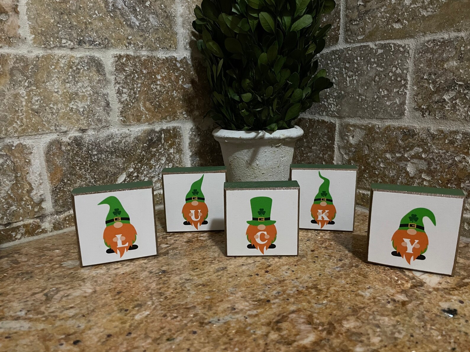St. Patricks Day Decor. Rustic Handmade Lucky Gnome - Etsy