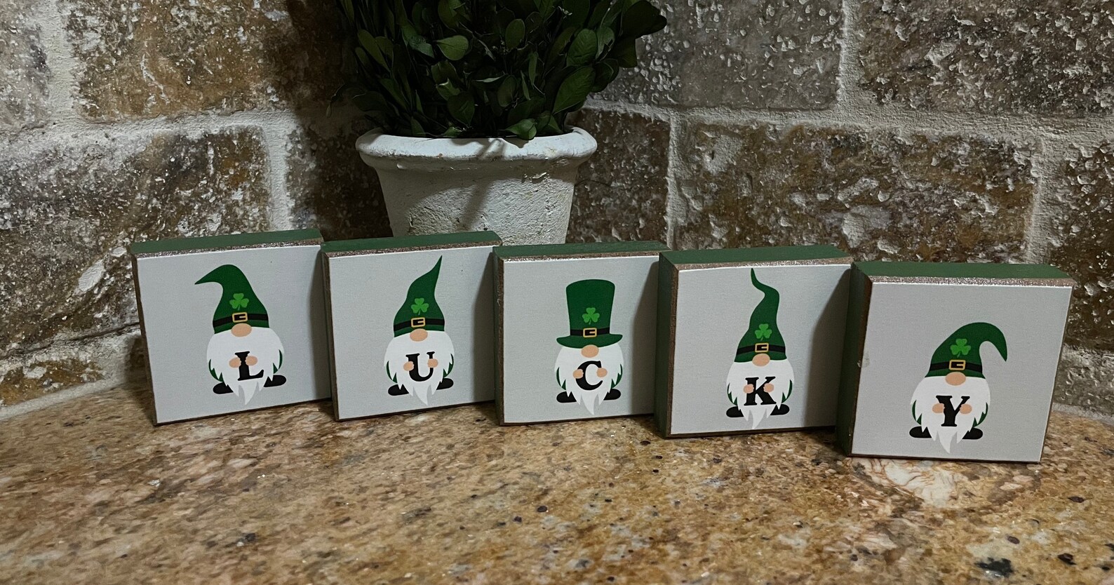 St. Patricks Day Decor. Rustic Handmade Lucky Gnome - Etsy