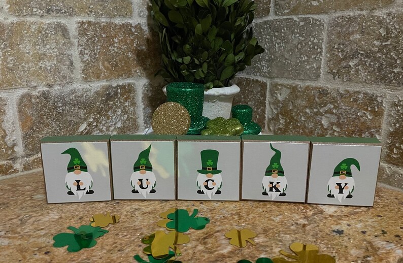 St. Patricks Day Decor. Rustic Handmade Lucky Gnome - Etsy