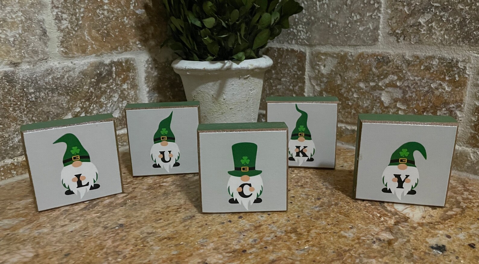 St. Patricks Day Decor. Rustic Handmade Lucky Gnome - Etsy