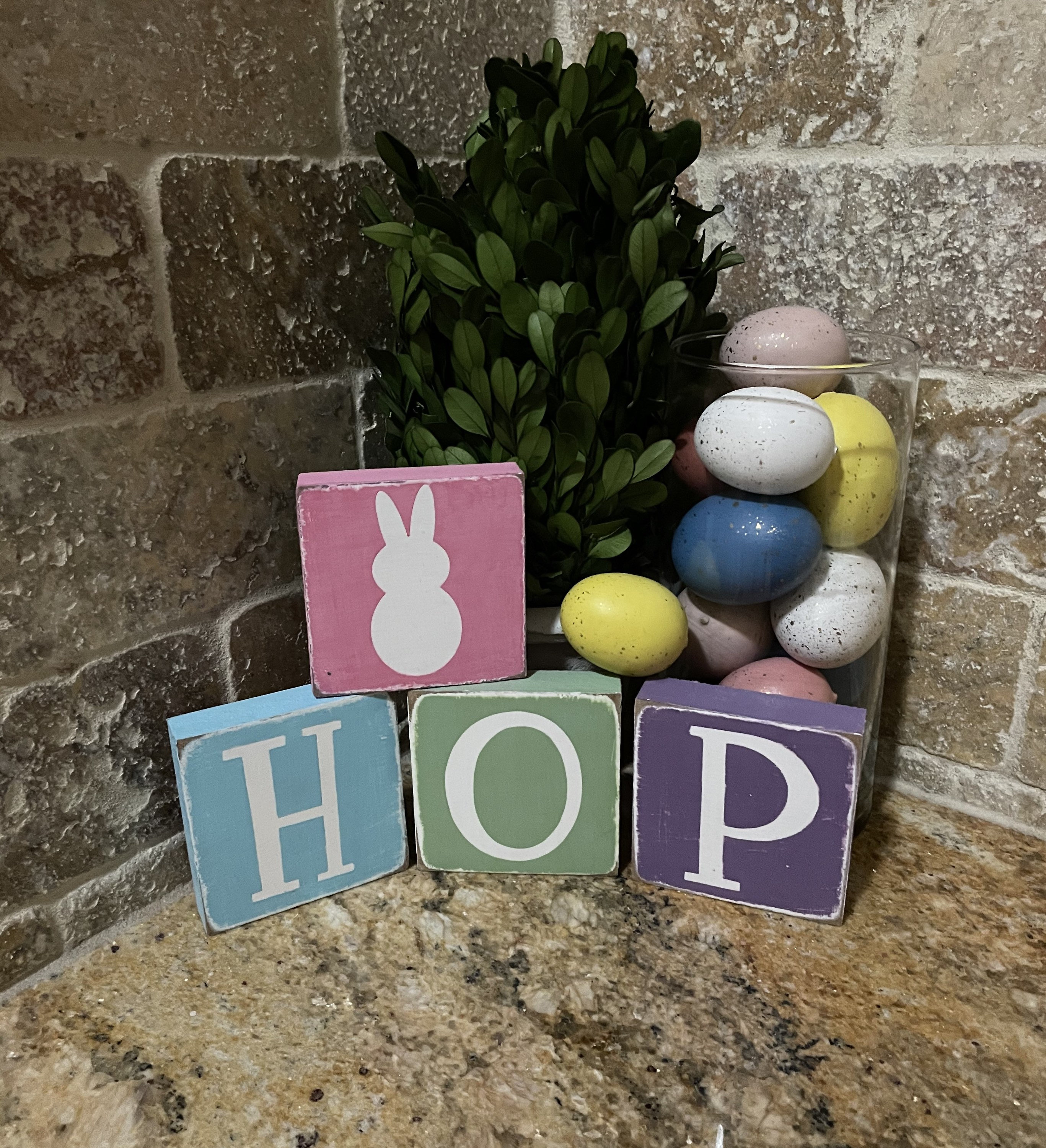 Decoración de Pascua. Decoración de conejo de Pascua HOP. - Etsy España