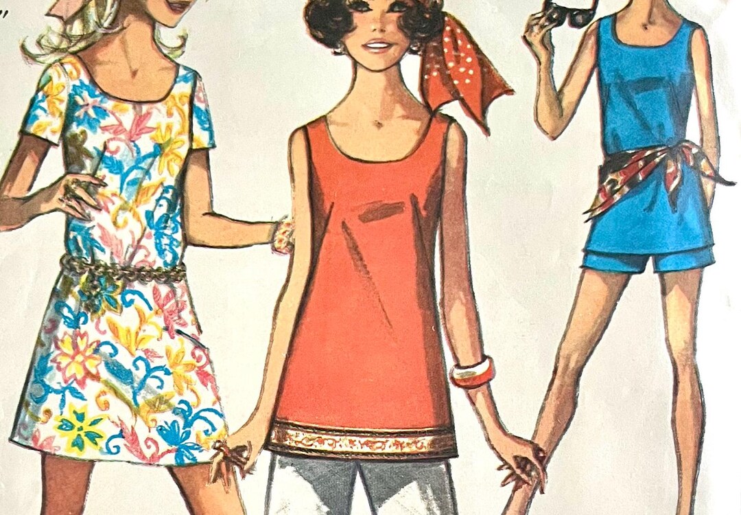 Vintage 1969 Simplicity 8259 Misses' Jiffy Pants and Shorts, Sleeveless ...