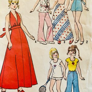 1974 Vintage Simplicity 6697 Wardrobe for 11.5" Doll Featuring Halter ...