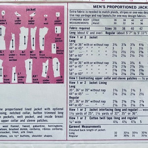 Complete 1972 Simplicity 5217 Men's Proportioned Sport's Coat, Lined ...