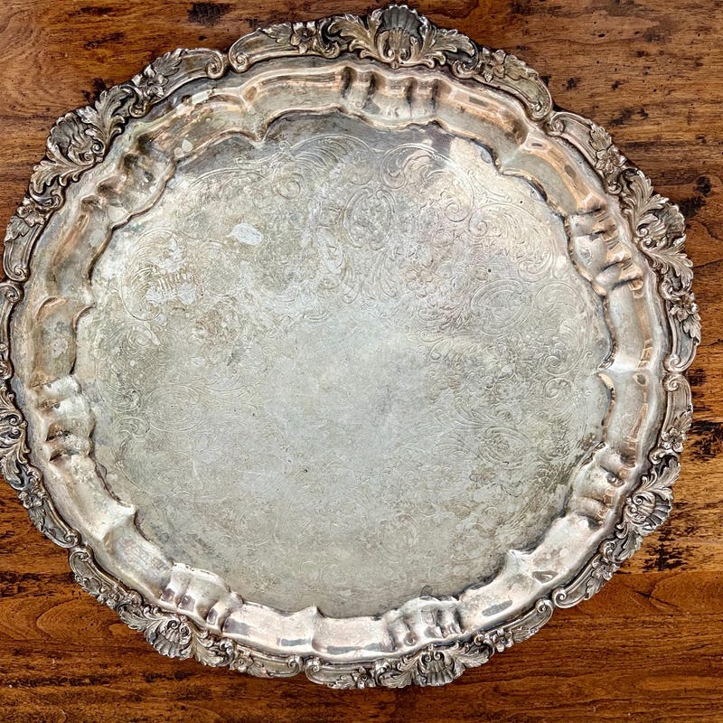 Heavy Silver Tray - Etsy