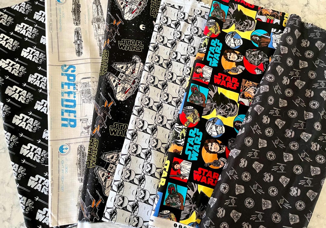 43" Wide X 1 Yard Long Star Wars Fabrics in Different Patterns, 100% ...