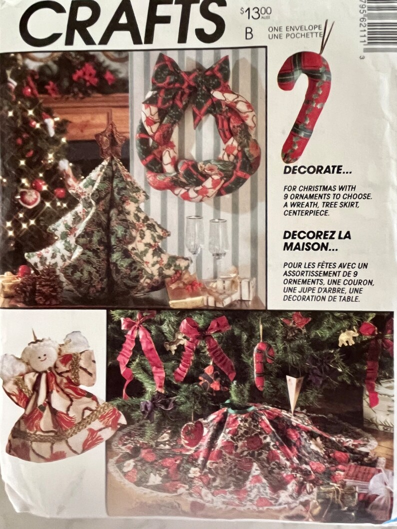 Uncut/complete Christmas Crafts Patterns, Sold Separately, Santa Card ...