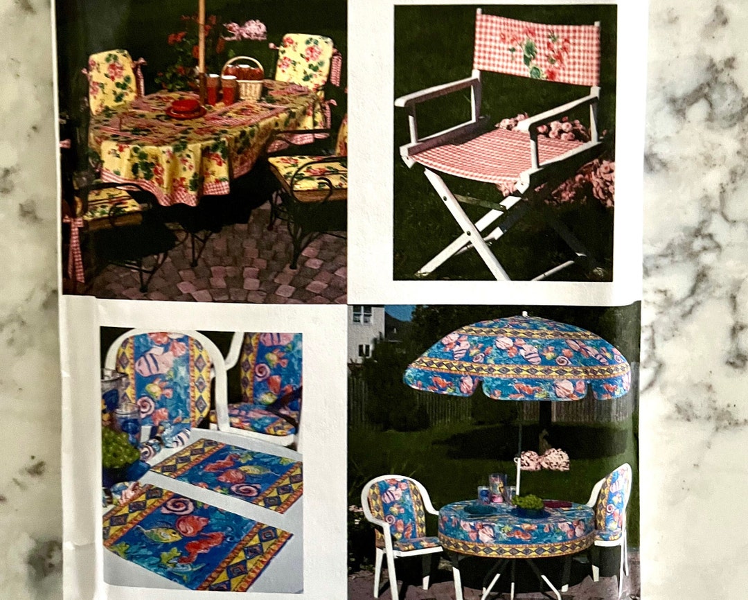 UNCUT 1996 Simplicity 7159 Deck and Patio Accessories; Umbrella Cover ...