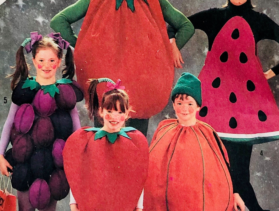 UNCUT 1983 Simplicity 6192 Adult's Sized Strawberry, Tomato, Watermelon ...