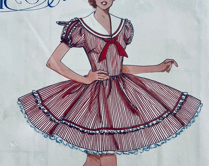 UNCUT 1980's Authentic Patterns, Inc. 331, Misses' Sailor Collar Square ...