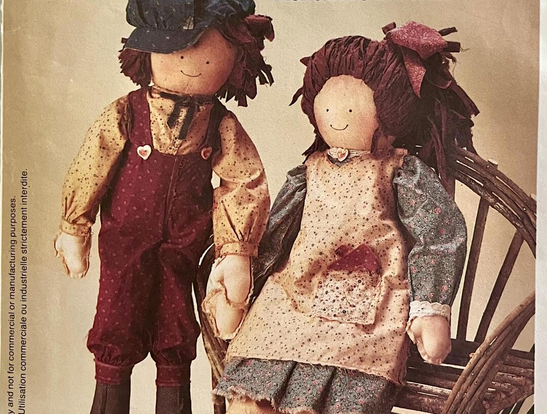 UNCUT 1992 Mccall's 6039 Pattern to Make 24" Dolls and Their Clothing ...