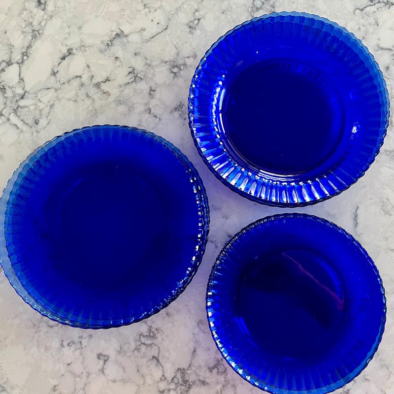 Blue Dishes - Etsy