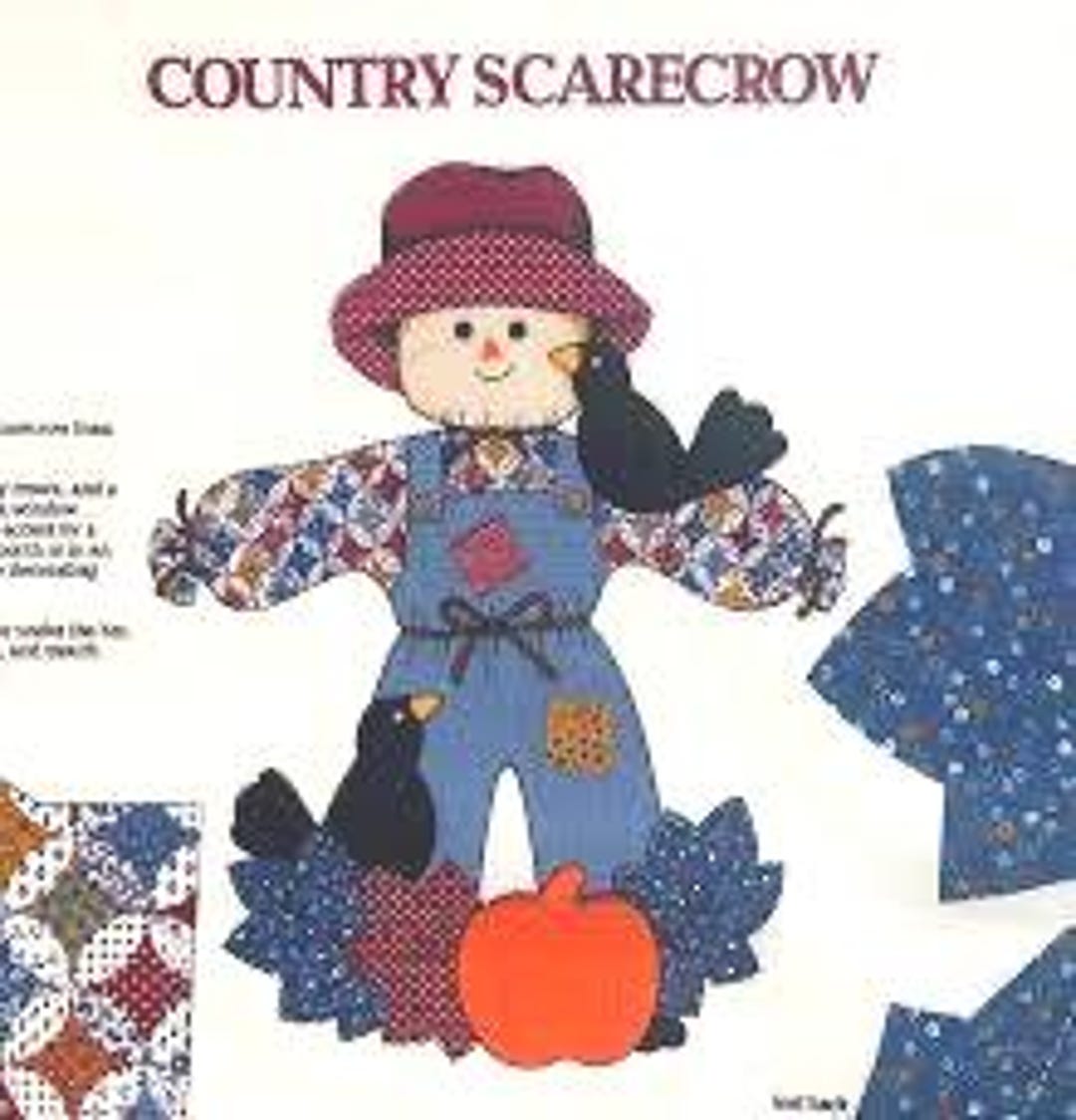 UNCUT 'country Scarecrow' Cut and Sew Fabric Panel Scarecrow Doll Kit ...