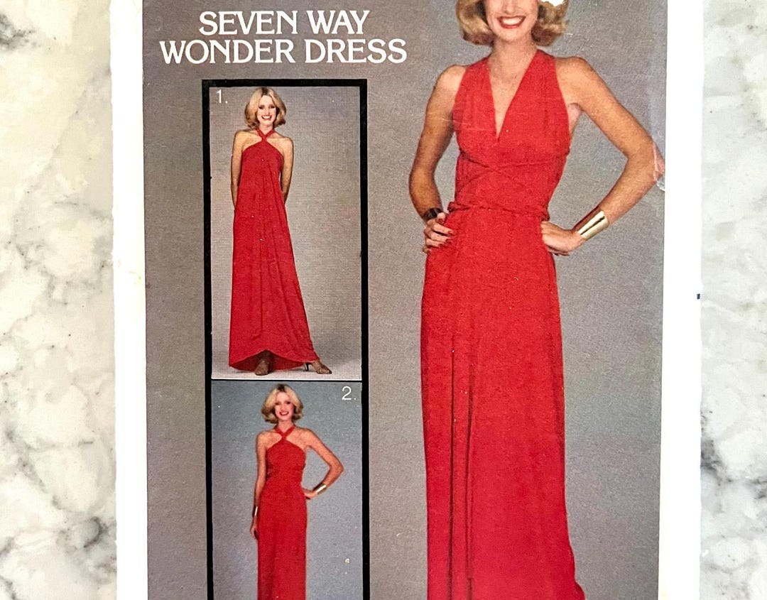 RARE! Complete 1977 Butterick 5230 Misses' Seven Way Wonder Dress, Only ...