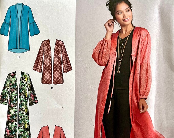 UNCUT 2018 Simplicity 8553 Misses' Kimonos With Sleeve Style Options ...