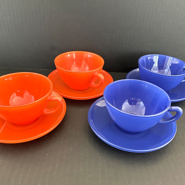 Orange Tea Cup Set - Etsy