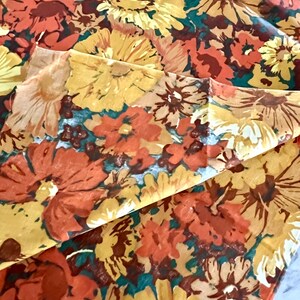 36" Wide X 4 Yards Long Vintage Polished Cotton Floral Fabric ...