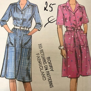 1989 UNCUT, Factory Folded Simplicity 9146 Women's Shirt Dress Pattern ...
