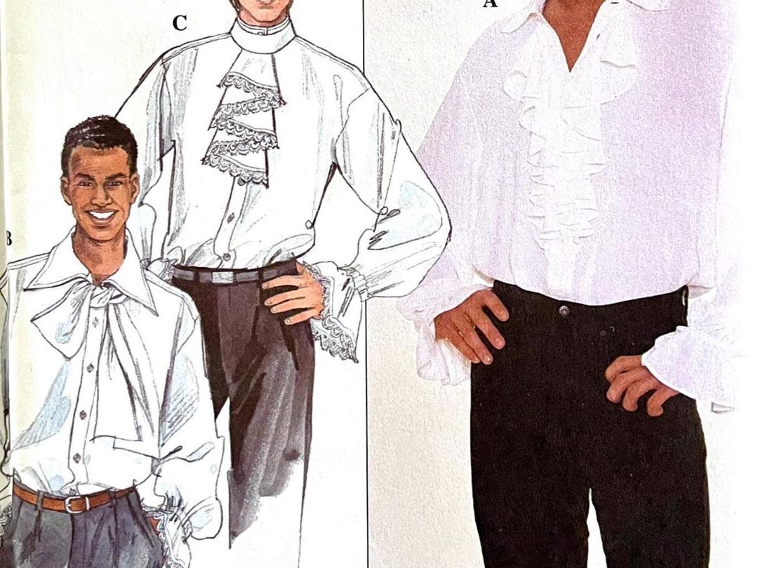 UNCUT 1999 Simplicity 8615 Men's "begotten" Ruffled Shirt With Jabot or ...