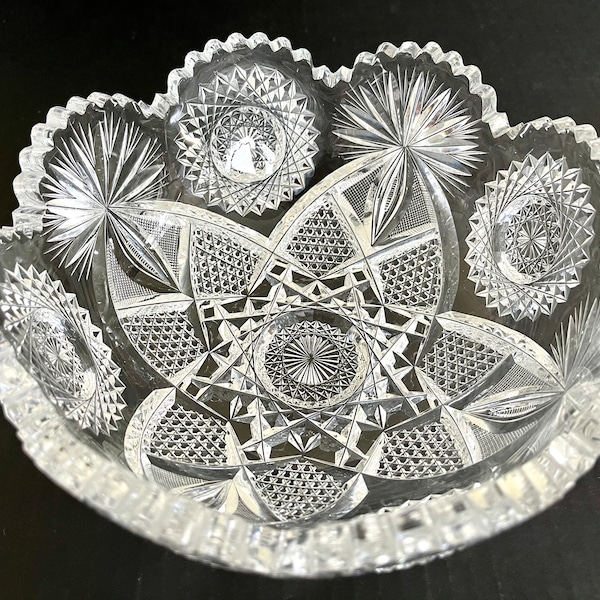 Cut Glass Bowl - Etsy