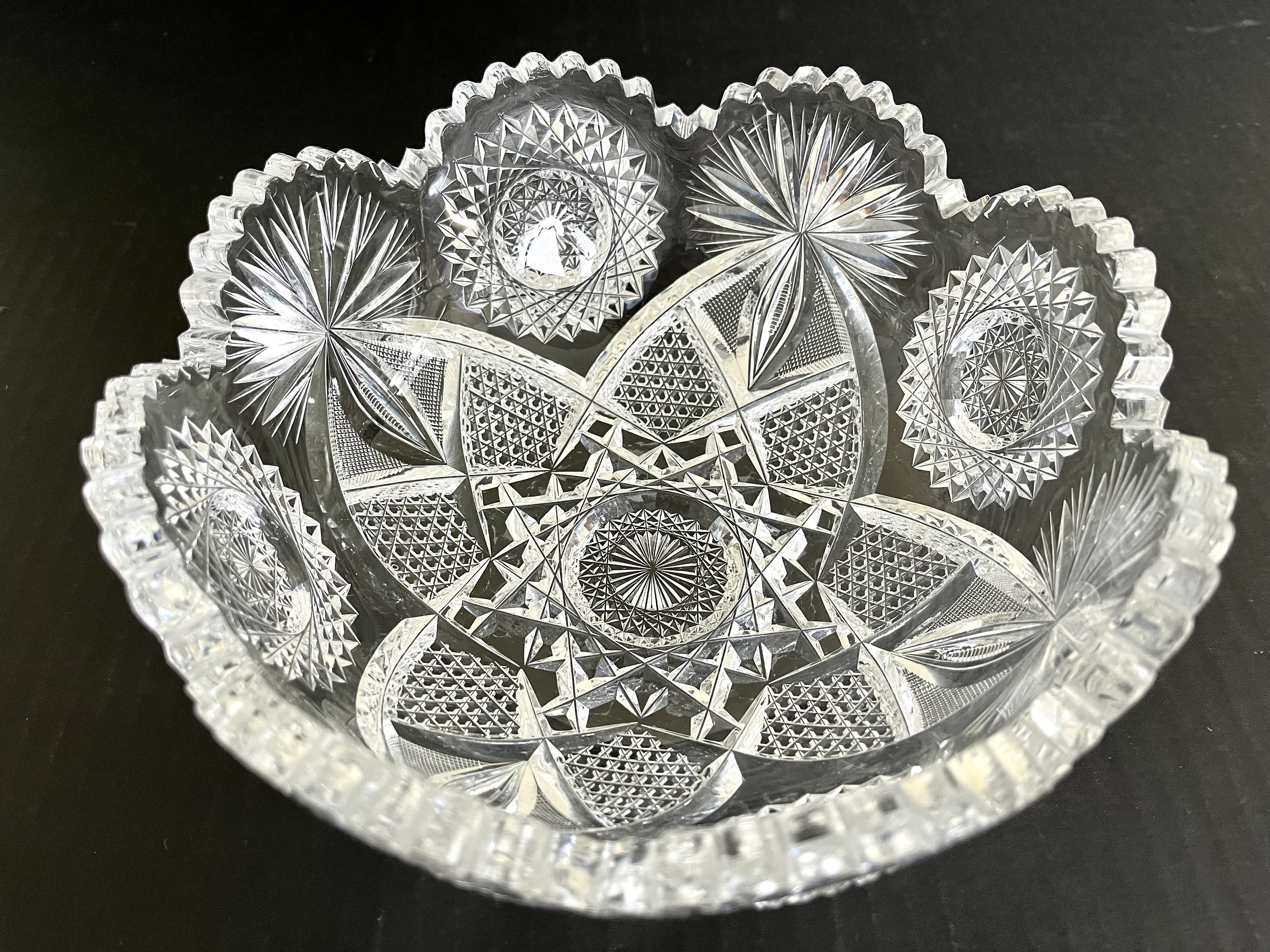 Antique American Brilliant Cut Glass Bowl With Thick - Etsy Canada