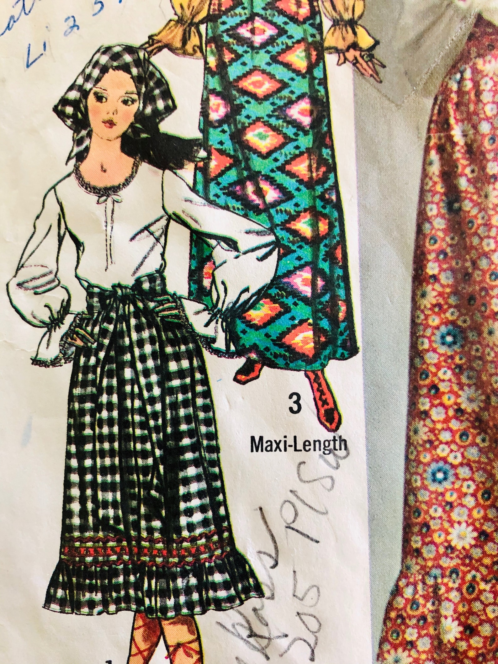 1970 vintage Simplicity 9112 complete women's skirt in two | Etsy