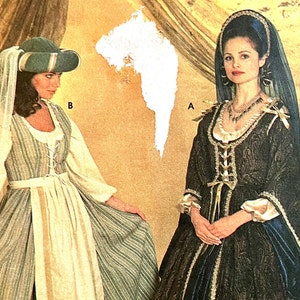 UNCUT 1997 Simplicity 7756 Misses' Renaissance Dresses, Head Pieces ...