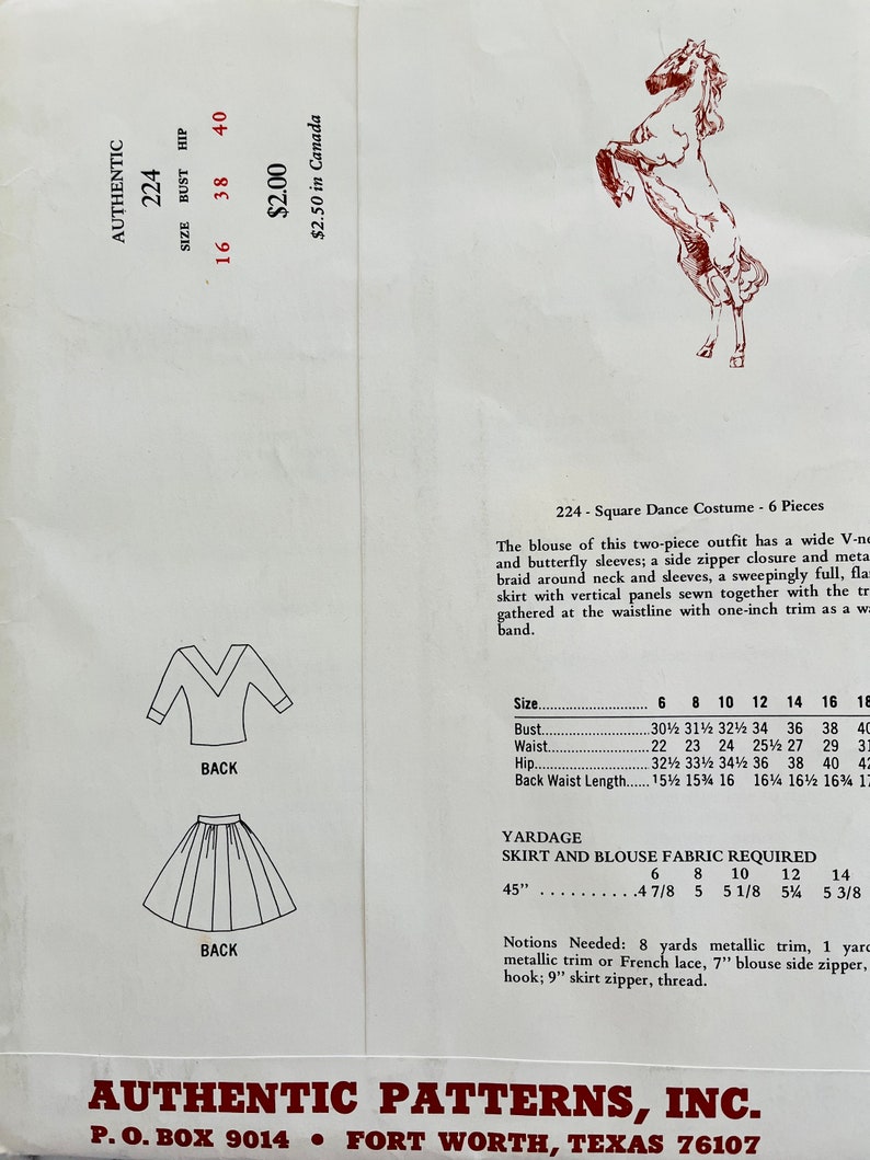 UNCUT 1960's or 70's Authentic Patterns Inc. 224 | Etsy