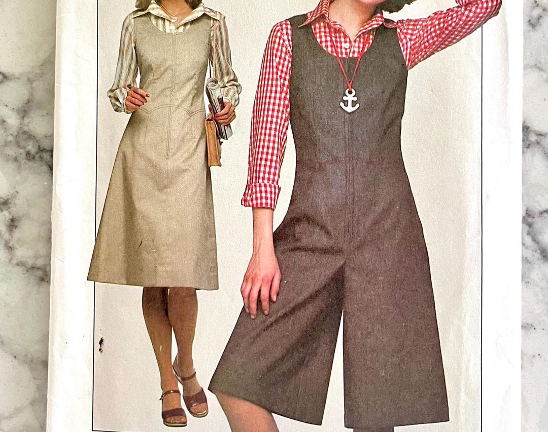 UNCUT 1977 Simplicity 8053 Misses' Jiffy Jumper and Culotte Jumper ...