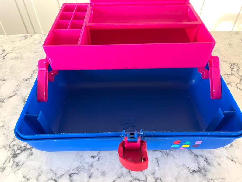 Vintage Caboodles 'on-the-go' Make-up And/or Jewelry Caddy in Bright ...