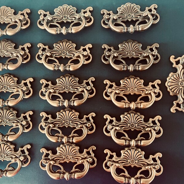 4 Drawer Pull With Plate - Etsy