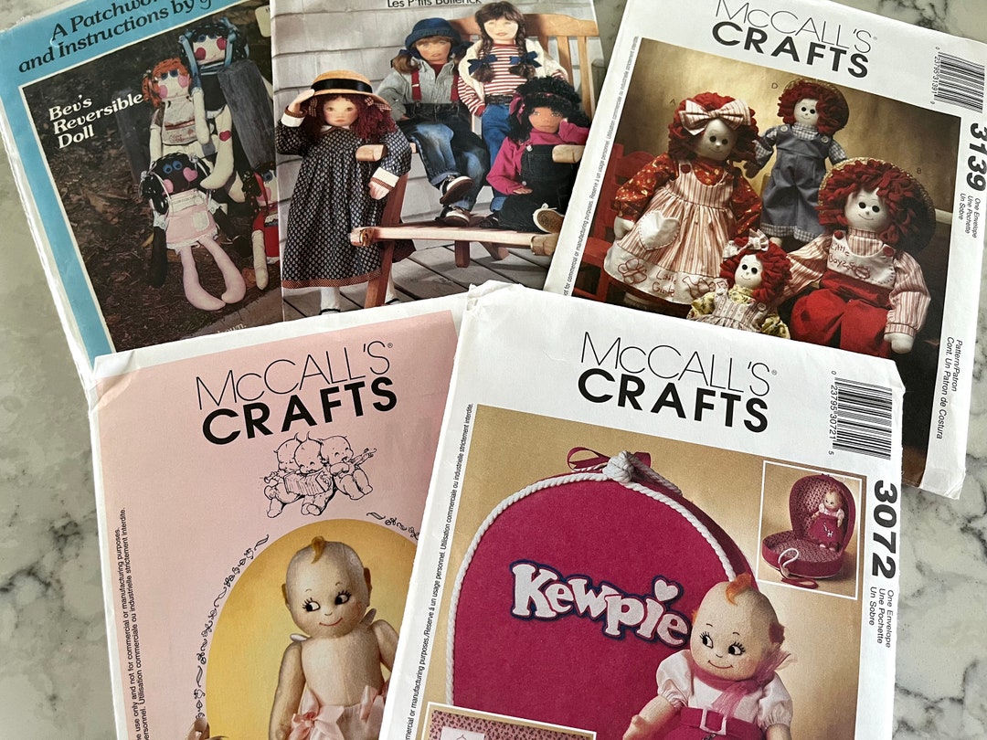 UNCUT Vintage and Repro Vintage Doll Patterns to Make Stuffed, Soft ...