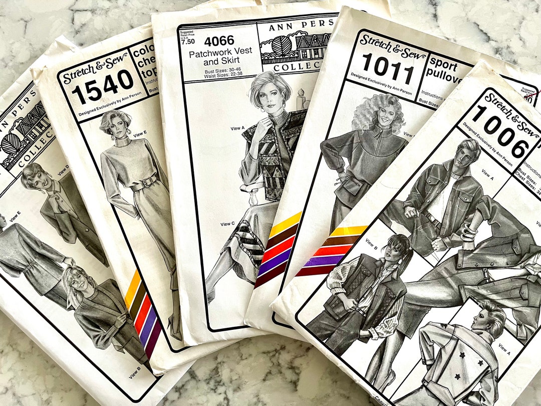 UNCUT 1980's and 1990's Stretch & Sew Patterns for Women, Designed by ...