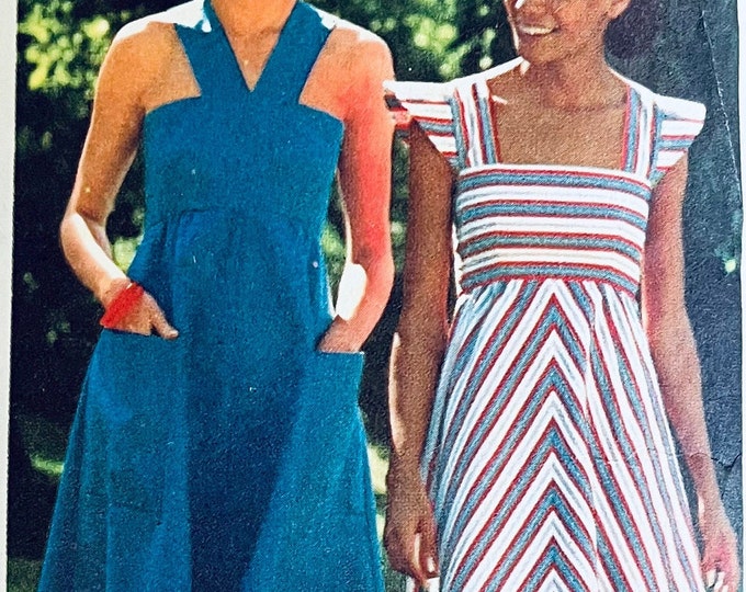 Complete 1976 Simplicity 7332 Misses' Sleeveless Dress in Two Lengths ...