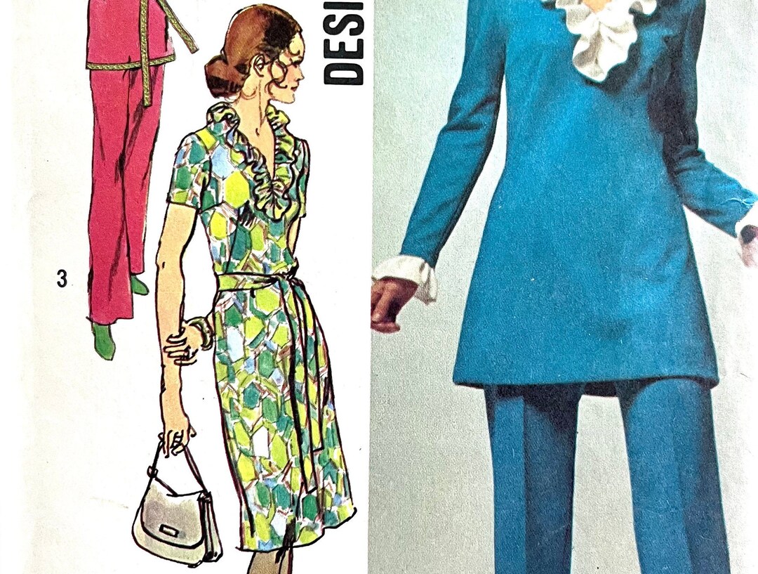 Complete 1971 Simplicity 9518 Misses' Petite Sized Dress or Tunic With ...