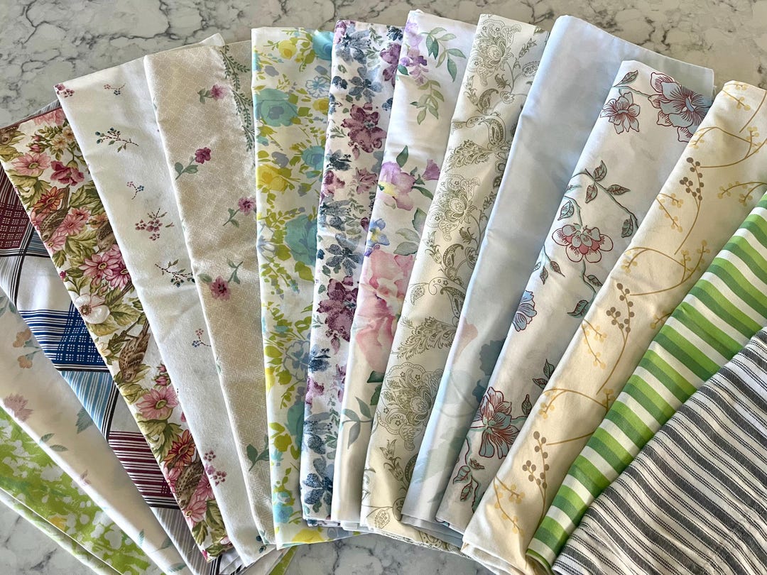 Vintage Standard and Pillowcases, Most of Them Cotton/poly Blend, Some 100% Cotton, Some All ...