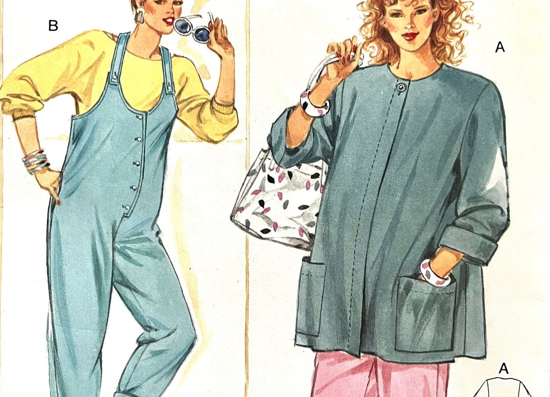 Rare Complete Burda 6629 Misses' Maternity Butter-front Overalls ...