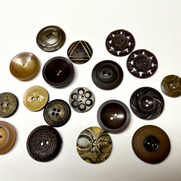 Large Antique Buttons - Etsy