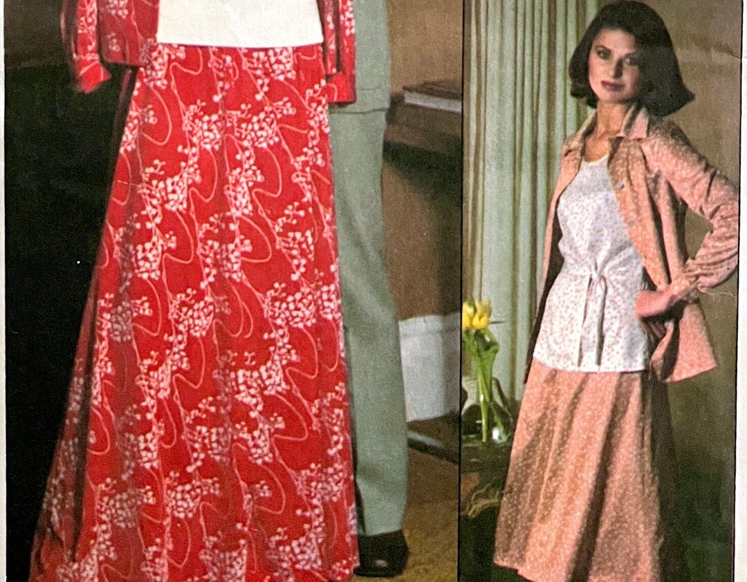 UNCUT 1977 Simplicity 8083 Misses' Designer Skirt in 2 Lengths, Shirt ...