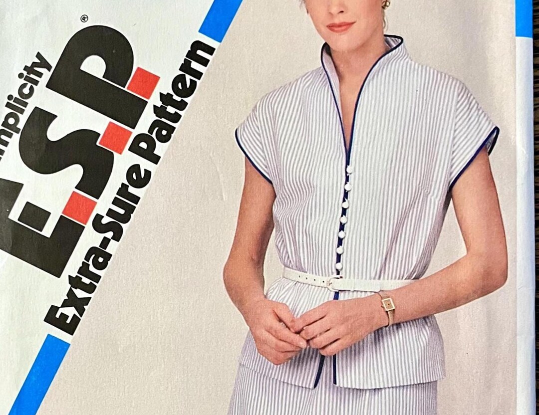 UNCUT 1983 Simplicity 5891 Misses' Extra-sure Two-piece Dress, Loop ...