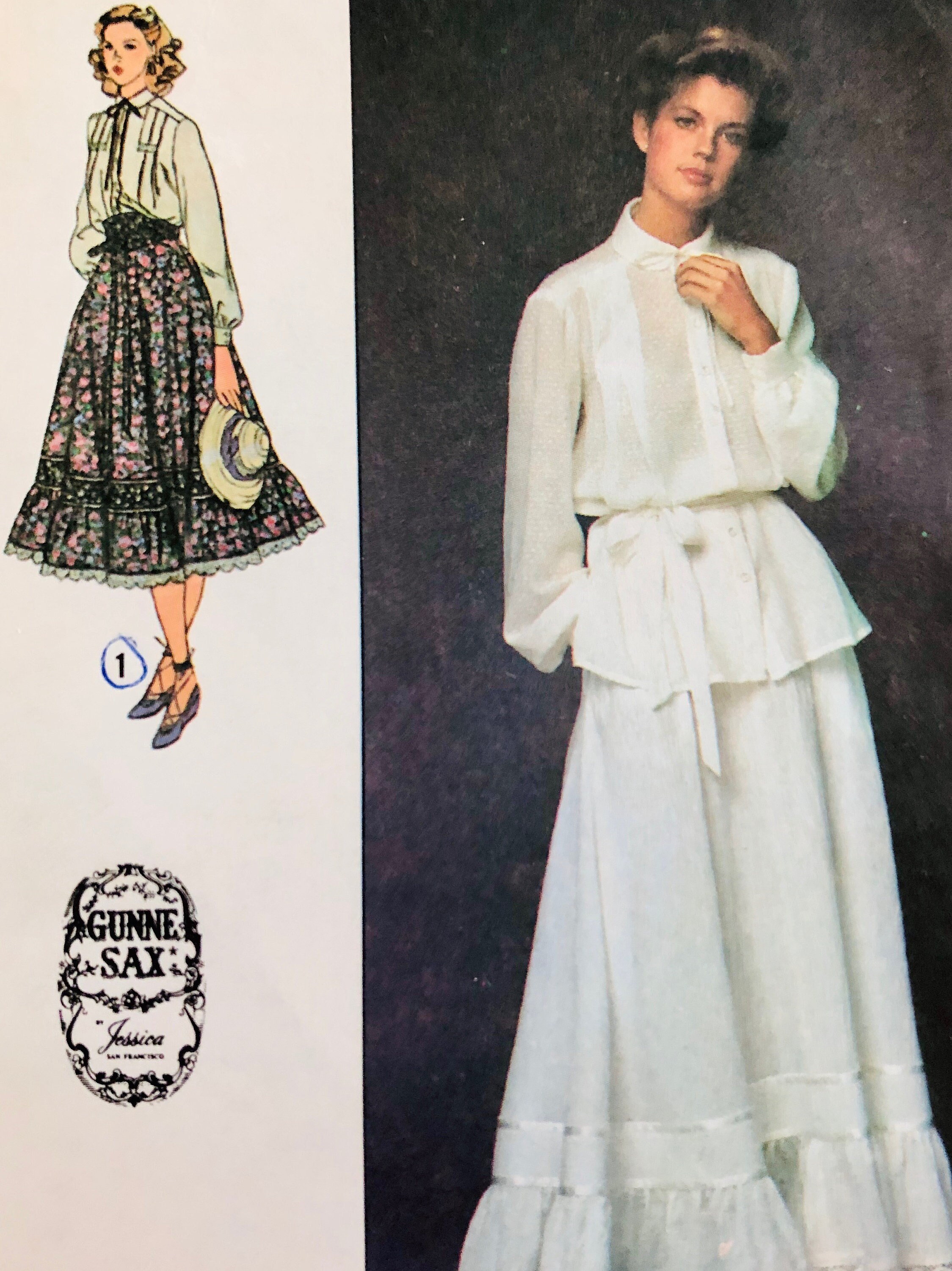 UNCUT 1979 Simplicity 8907 Gunne Sax Ruffled Skirt in Two - Etsy