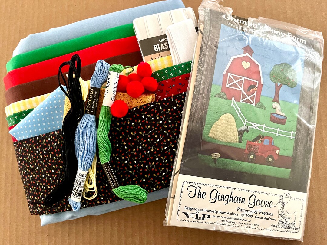 1980 Quilt Kit by the Gingham Goose 'grampa's Pony Farm', Quilt Pattern ...