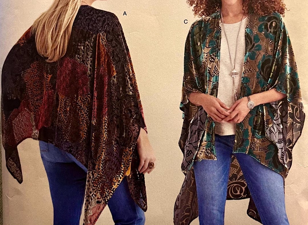 UNCUT 2019 Simplicity 8419 Misses' Easy Sew Kimono Style Wraps in 3 ...