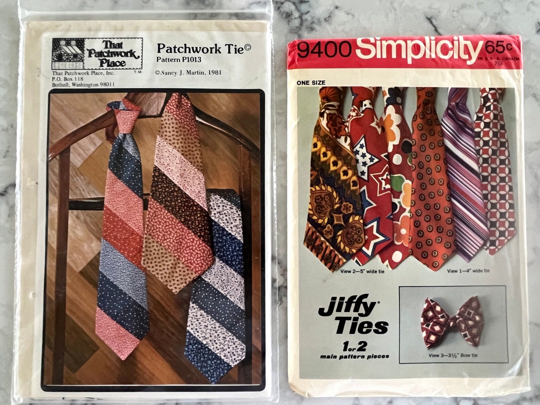UNCUT Vintage Men's Neck Tie Patterns, Sold Separately, Wide 70's Ties ...